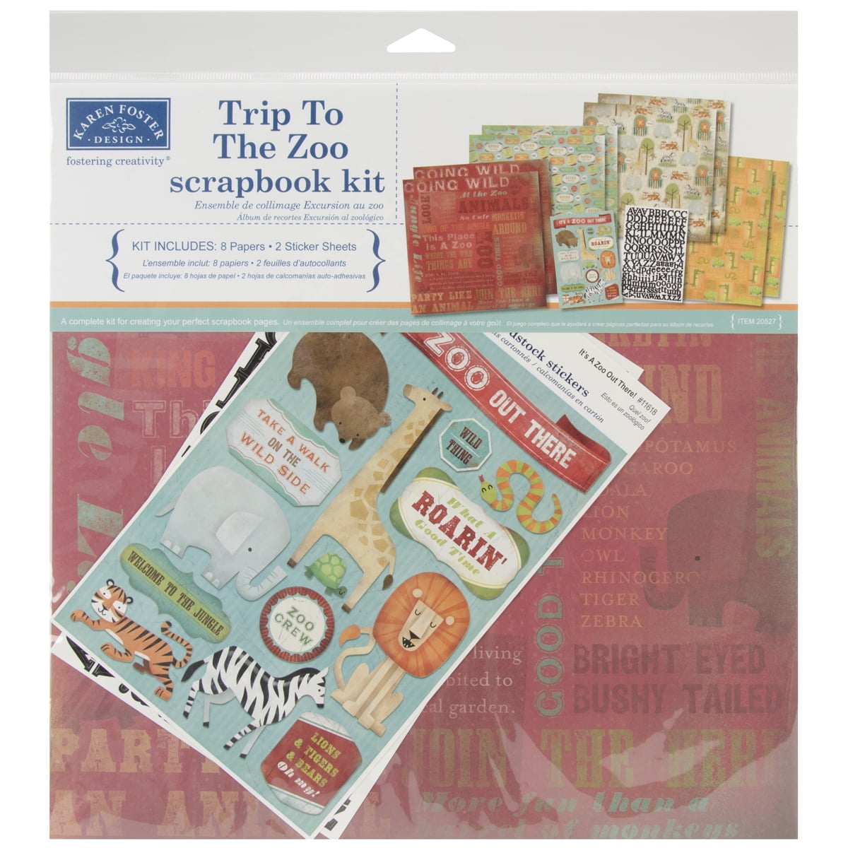 Karen Foster Scrapbook Page Kit 12"X12"-Trip To The Zoo | Walmart Canada