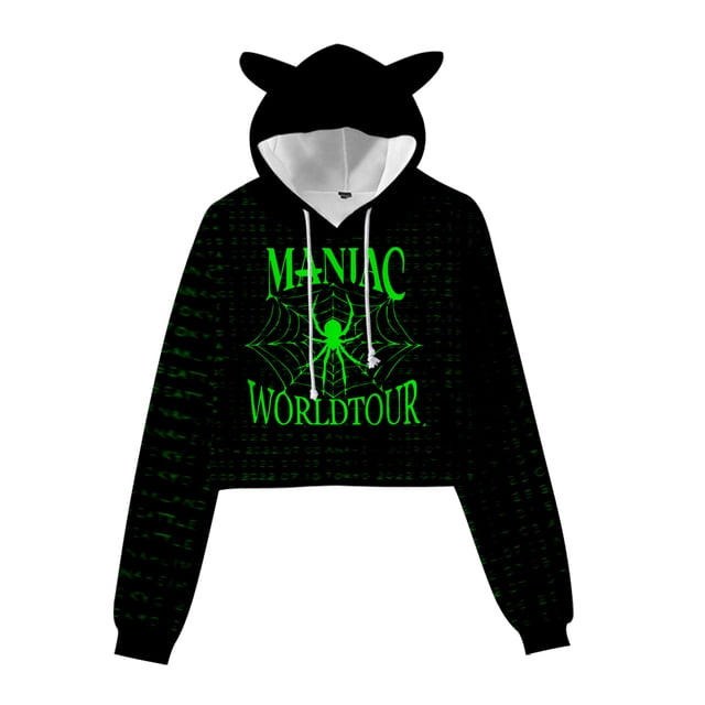 KPOP Stray Kids Crop Top Cat Ears Hoodie SKZ MANIAC World Tour Women ...
