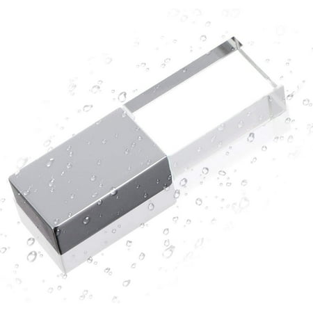 16/32GB New Crystal Transparent Rectangle Genuine USB Flash Drive Wedding Gift Pen Drive,Silver ...