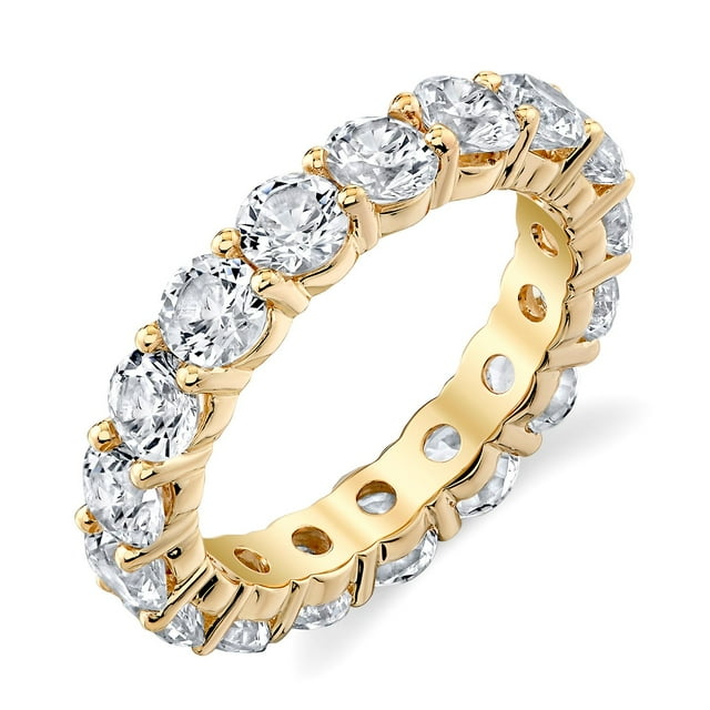 Lab Created White Sapphire Eternity Band in 14K Gold - Samsclub.com