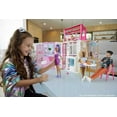 Barbie Dollhouse with 2 Levels & 4 Play Areas, Fully Furnished Barbie ...
