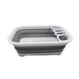 SAMMART Collapsible Plastic Dish Drainer - Foldable Drying Rack ...
