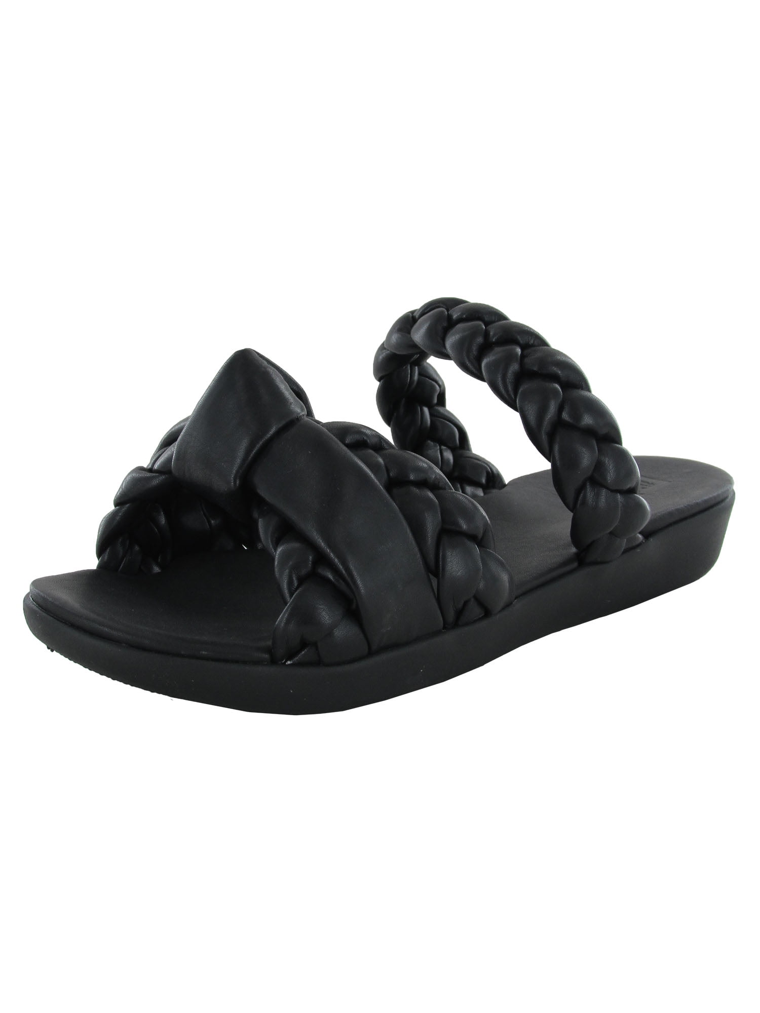 Fitflop Womens Braid Slide Open Toe Sandal Shoes, Black, US 5 - Walmart.com