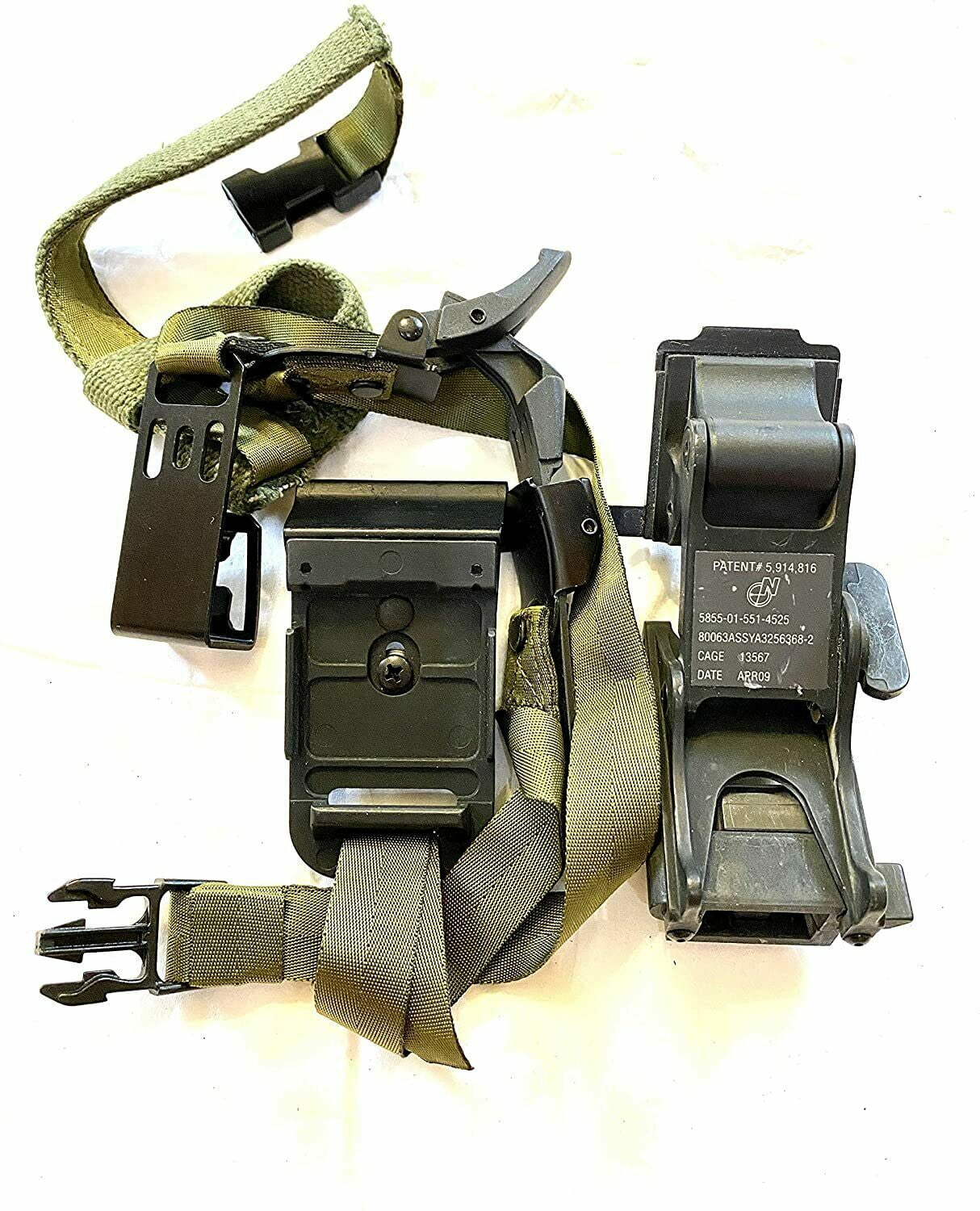 NEW Genuine USGI Norotos NVG Rhino Mount & Front Bracket Ratchet Strap ...