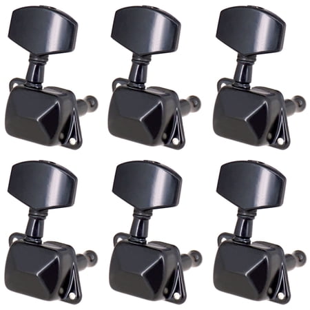 6 Pieces Tuning Pegs Black Adjusting Handle Machine Heads String Roller ...