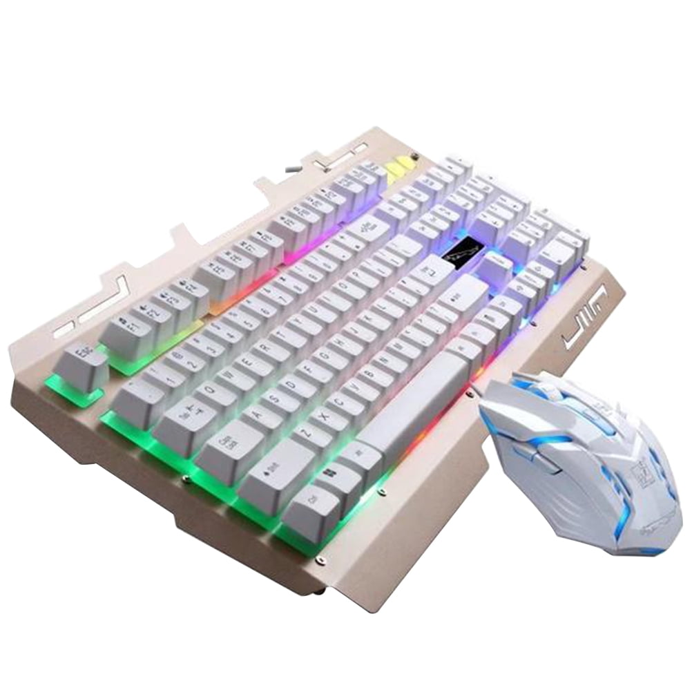 Cool LED Backlit Usb Ergonomic Gaming Mechanical Keyboard Gamer Mouse ...
