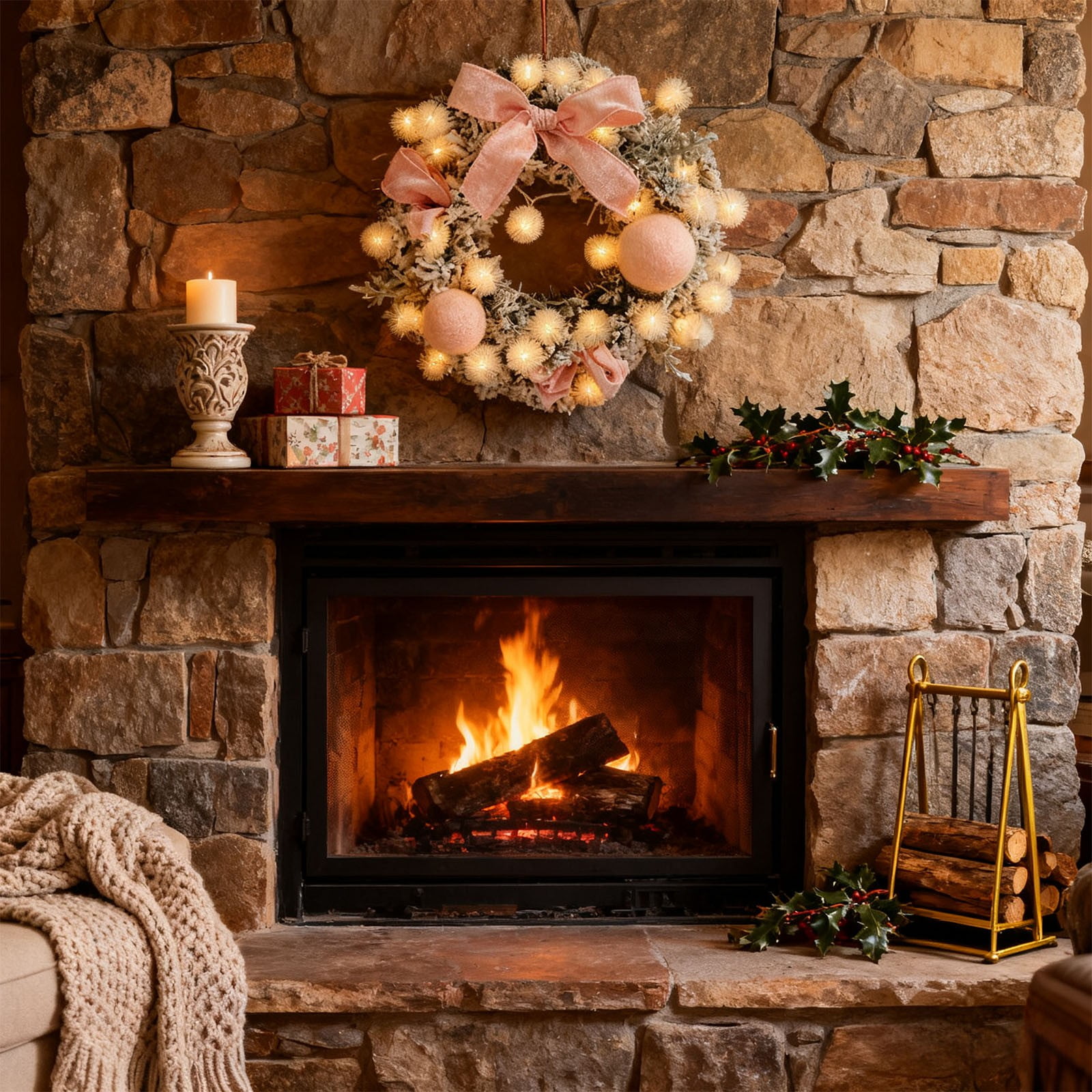 Click here for Meggemo 11.8 Inch Light Up Flocked Christmas Wreat... prices