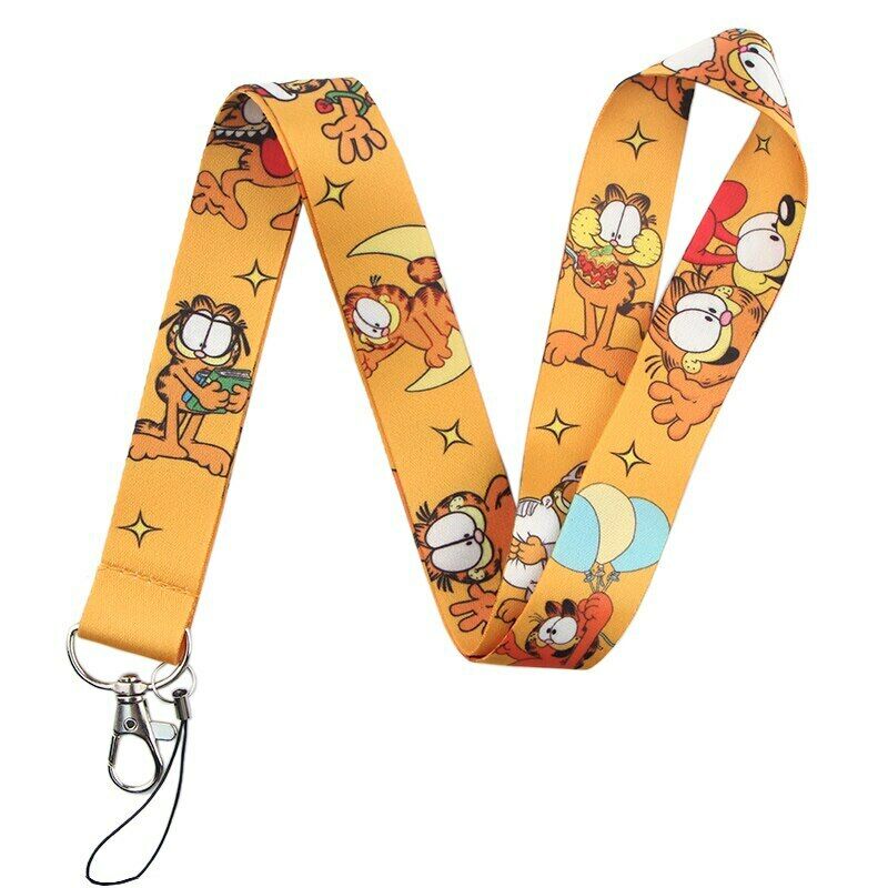 Anime Source Garfield the Cat Orange Comic Strip Lanyard Keychain ID ...
