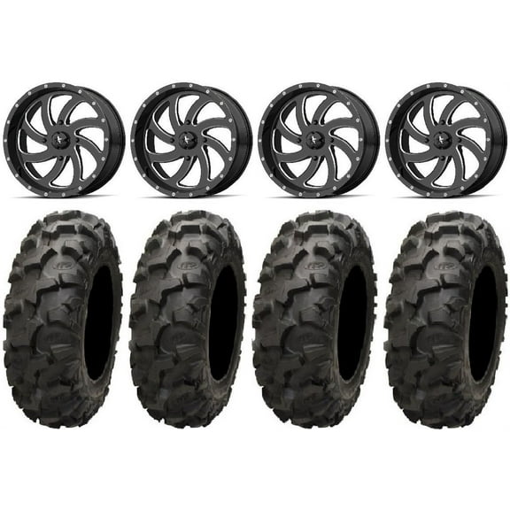 MSA Milled Boxer 14" Wheels 30" Carnivore R/T Tires Sportsman RZR ...