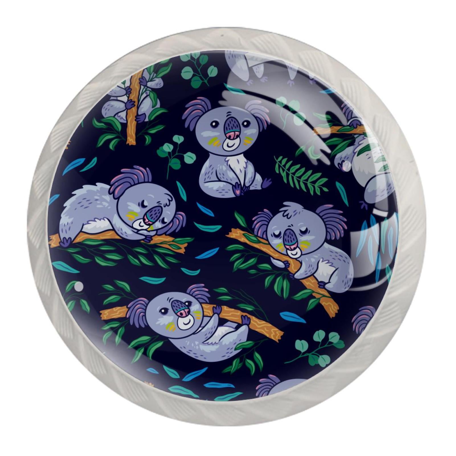 4 Pcs Koala Blue Cute Knobs for Kitchen Cabinet Cupboard Dresser ...
