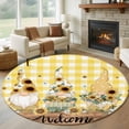 7ft Round Rug Gnomes Sunflower Area Rugs for Living Room Bedroom ...