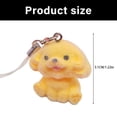 Lovely Flocking Resin Keyring Miniature Figurine Portable Accessory ...