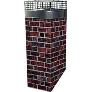 "18"" x 18"" x 48"" Red Brick Faux Chimney Kit, Includes 4 Panels ...