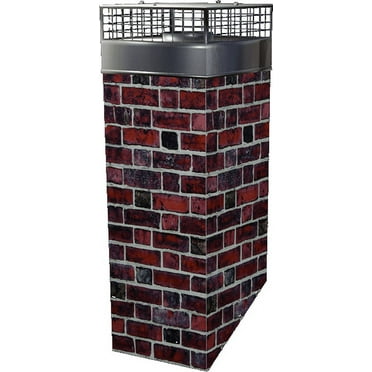 18” X 18” X 60”H Faux Chimney Housing Surround KIT Printed Aluminum ...