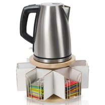 Made Easy Metal Carousel Tea Bag Organizer, Kettle Stand for Home ...