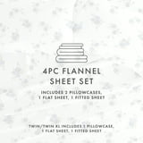 Free Shipping! Light Blue Rose Bunch 4 Piece 100% Cotton Flannel Deep ...