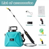 Rechargeable Electric Garden Plant Sprayer 1.35Gallon Battery Powered ...