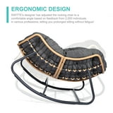 SWITTE Outdoor Rocking Chair, Indoor Lounge Rocking Chair with Cushion ...