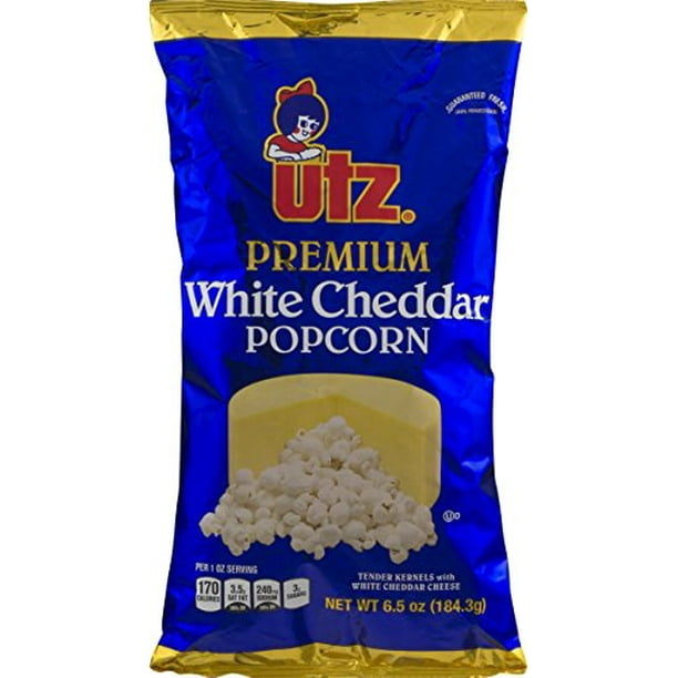 Utz Quality Foods Premium White Cheddar Popcorn 6.5 oz. Bag (8 Bags ...