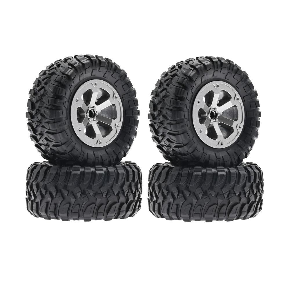 4X 1/16 RC Military Truck Wheels Tires Model Car DIY Replacement for ...
