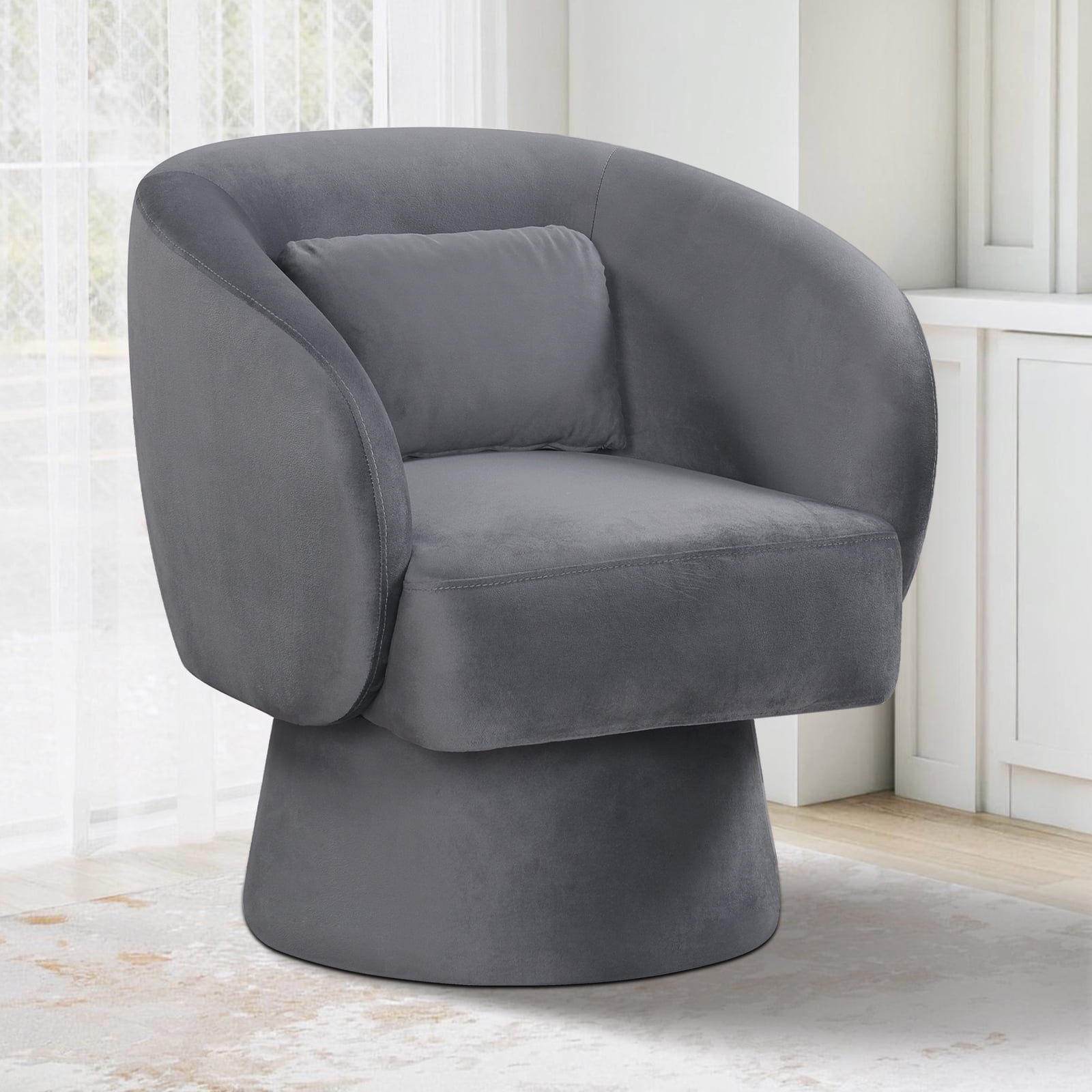 Click here for Gymax Swivel Accent Chair W/Curved Back Removable... prices