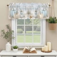Curtain Valances for Kitchen Windows,Rod Pocket Short Valance Coastal ...