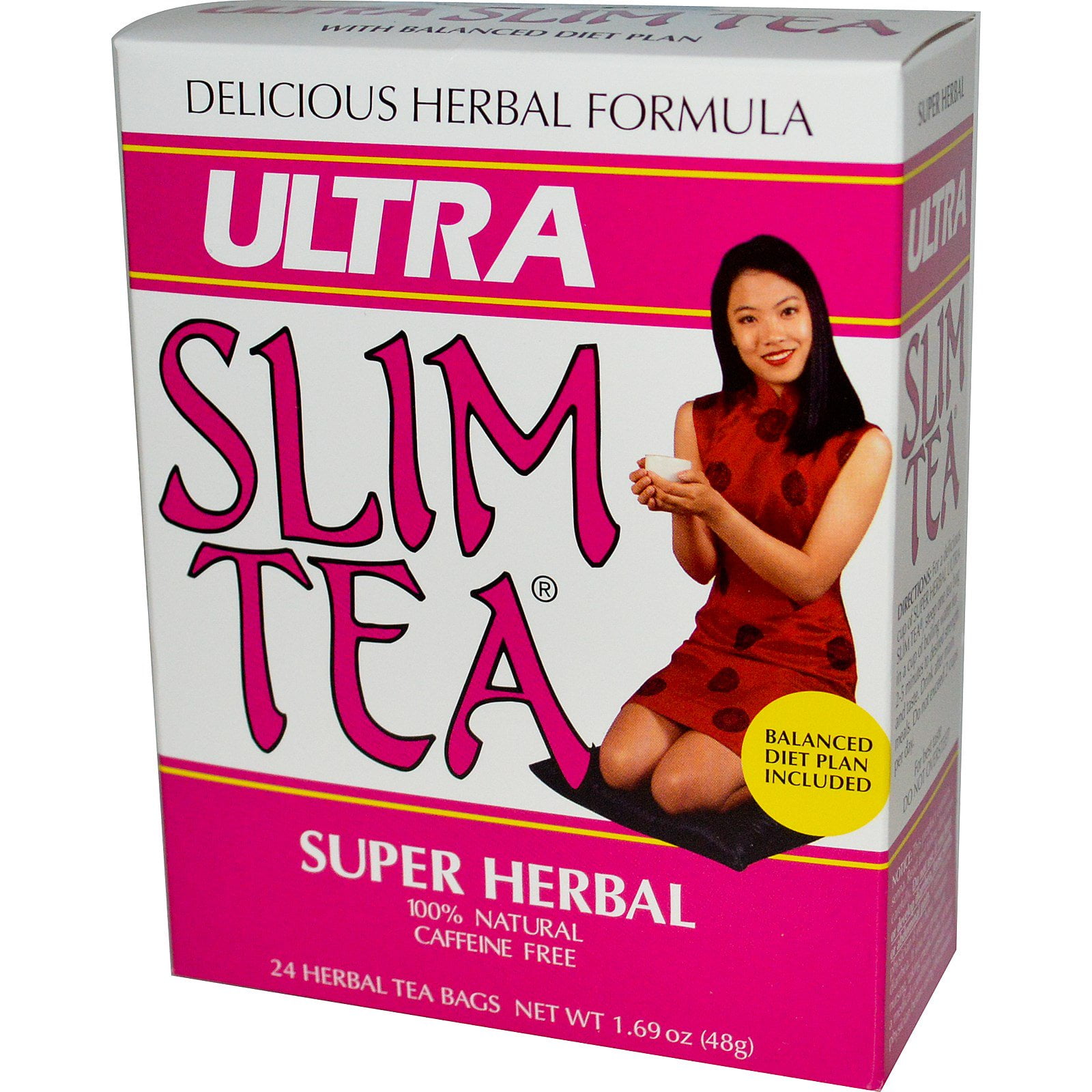 Hobe Labs, Ultra Slim Tea, Super Herbal, Caffeine Free , 24 Herbal Tea ...