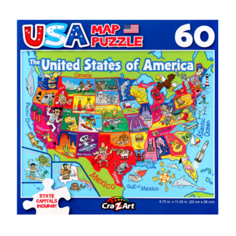 Usa Map Puzzle Game Box