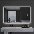 51"x31" Edge LED Lighted Wall Mounted Bathroom Mirror Modern Rectrangle ...