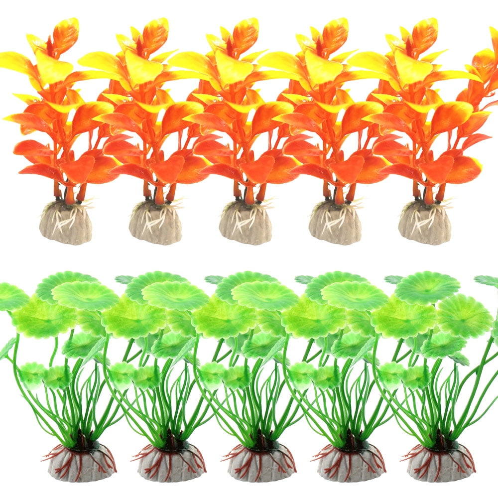 Plastic artificial plants for fish tank decoration，PVC plants in large ...