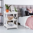 Costway 3-Tier Nightstand Open Shelf End Table for Bedroom Storage ...