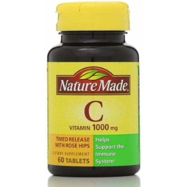 Nature Made Vitamin C 1000 mg Timed Release Tablets 60 ea - Walmart.com ...
