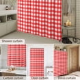 Bathroom Shower Curtain Country Red Buffalo Plaid Waterproof Shower ...