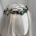 Slccxzc Elf Crown - Antler Crystal Headpiece Gothic Tiara Elven ...