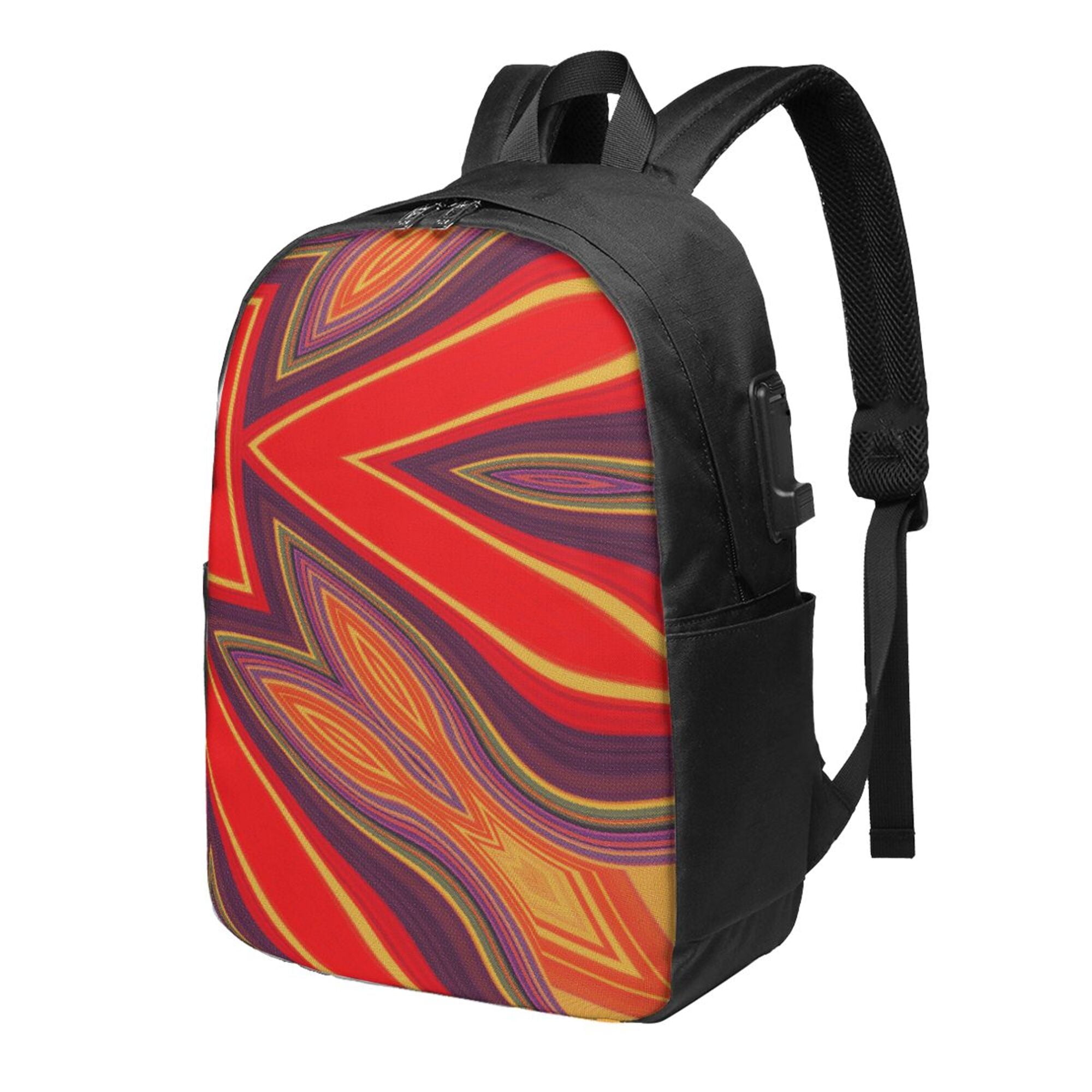 YFYANG 17" Laptop Backpack, Red Abstract Star Fashion Travel Work ...