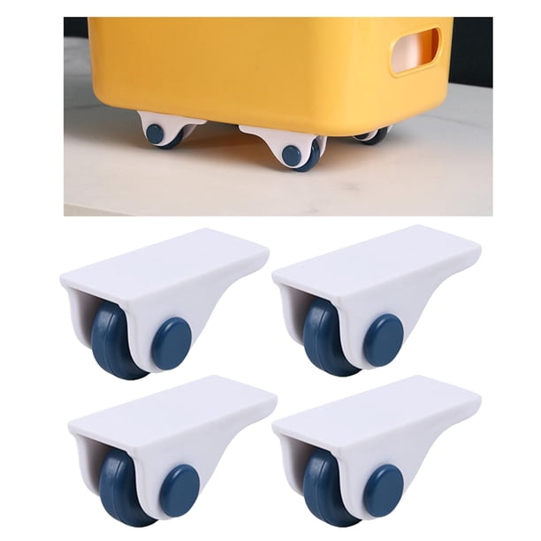 Mini ruedas autoadhesiva de 4 piezas con rotación universal de 360 ...
