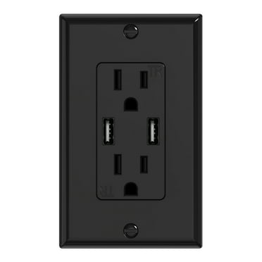 TOPGREENER 5.8A High Speed USB Type-C/A Combo Outlet, 15A Tamper ...