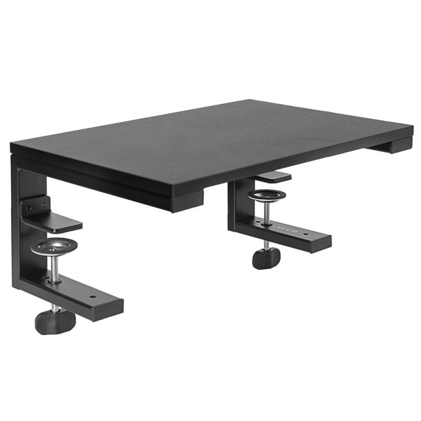 VIVO Black 15" Clamp-on Desk Extension Shelf for Monitor, Laptop ...