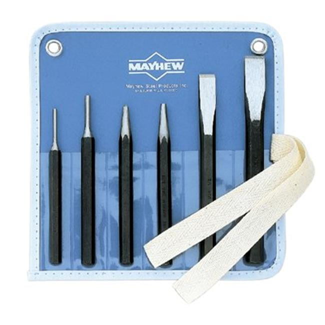 Mayhew Tools 6 Pc. Punch & Chisel Kits, Round/Beveled/Pointed, English ...