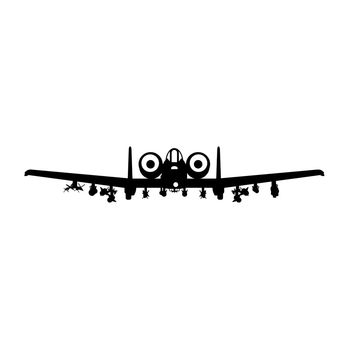 A-10 Thunderbolt II with Pave Penny Pod Sticker Decal Die Cut - Self ...