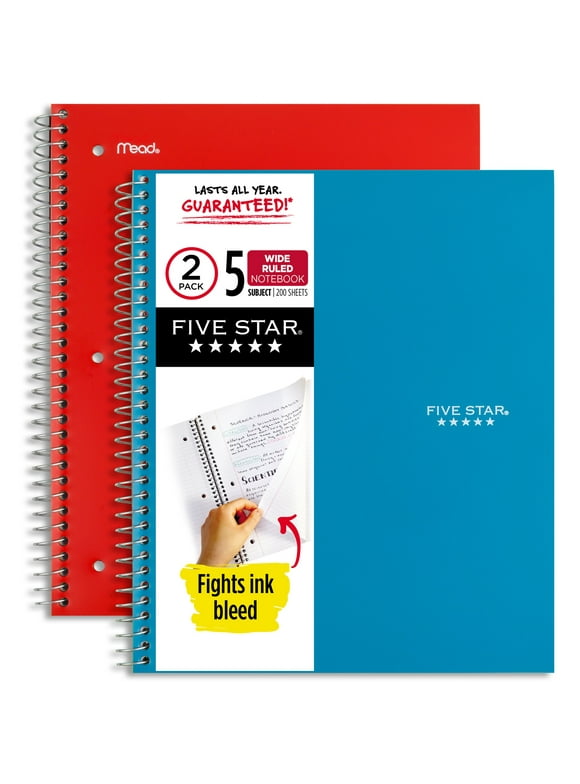 5-Subject Spiral Notebooks in Spiral Notebooks - Walmart.com