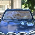 BZSMCE Cute Capybara Purple Flowers Car Windshield Foldable Sunshade ...