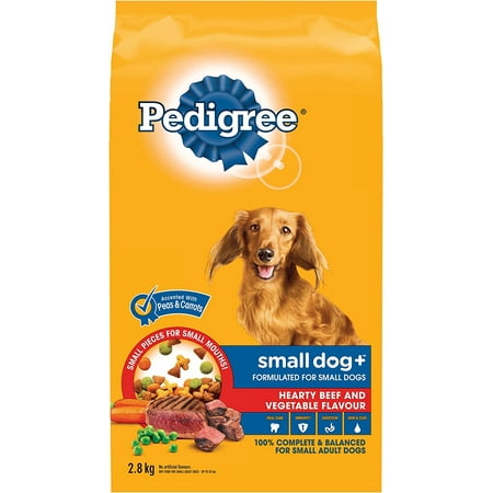 PEDIGREE Small Dog+ Dry Dog Food - Hearty Beef and Vegetable Flavour, 2 ...