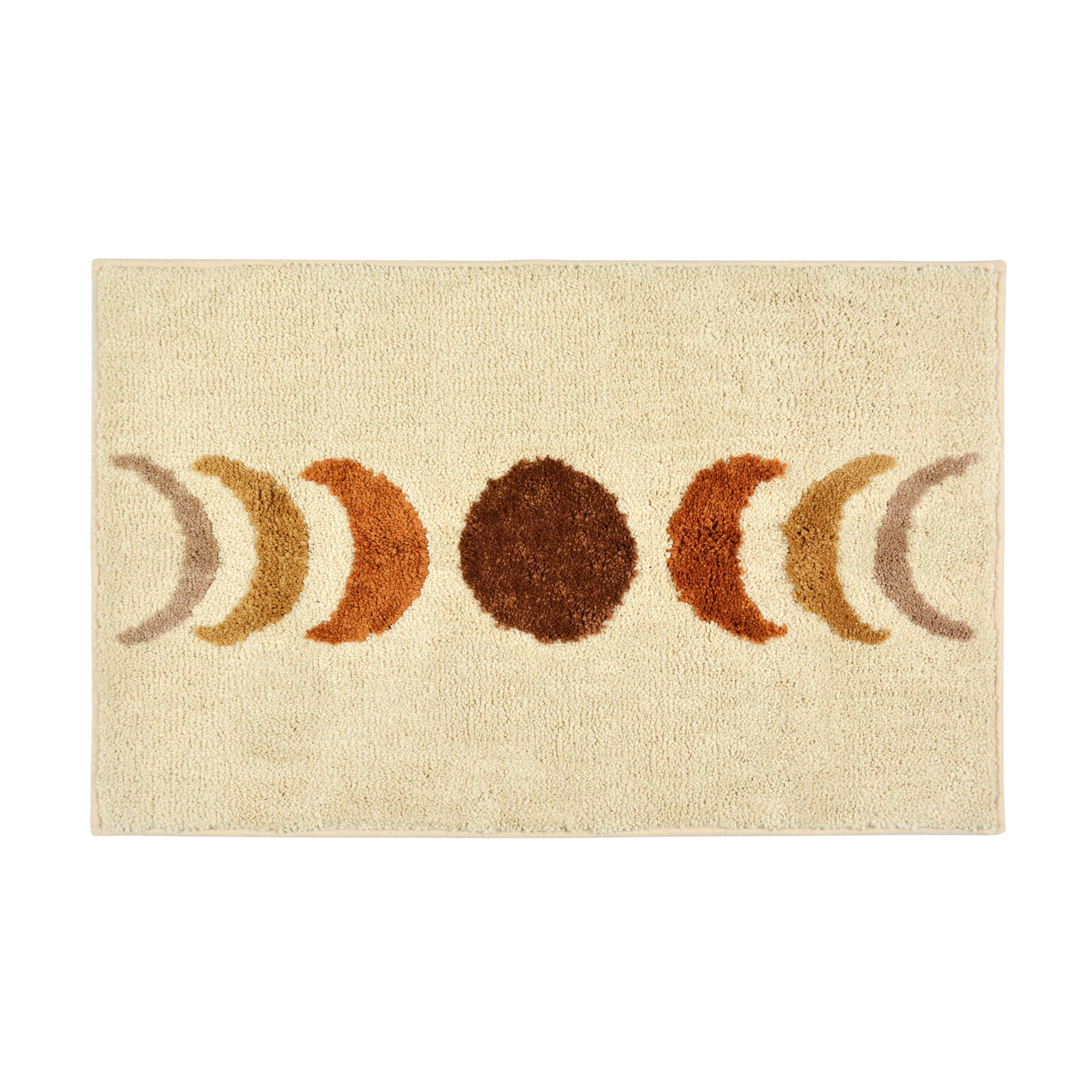 Moon Phase Microfiber Washable Bohemian Bathroom Rug for Bathtub ...