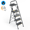 2 in 1 Step Ladder & Hand Truck,Aluminum 3 Step Stool,Folding Ladder ...