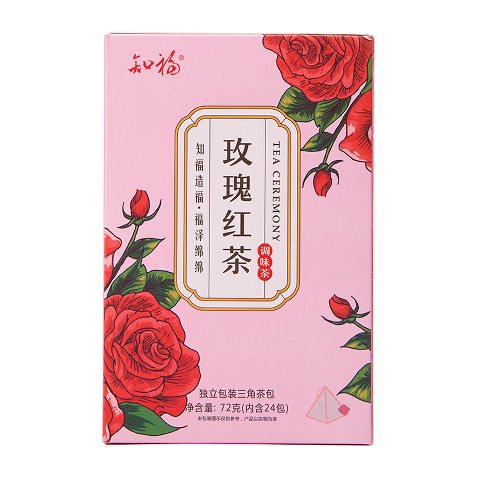 Bolsa de té negra rosa, embalaje Triangular, té con sabor a flor ...