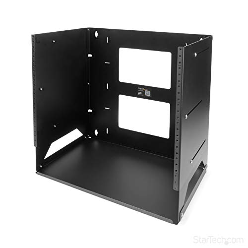 StarTech.com 8U Open Frame Wall Mount Network Rack w/ Built in Shelf ...
