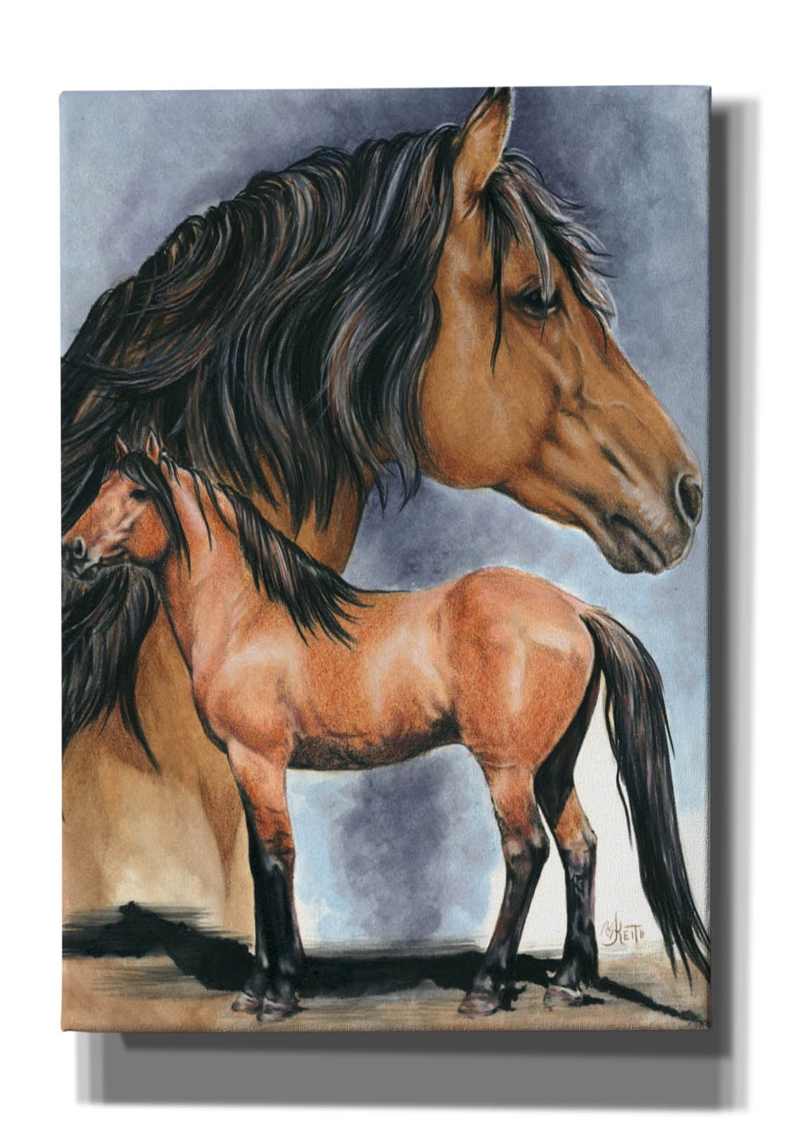 Epic Graffiti 'Kiger Mustang' by Barbara Keith, Canvas Wall Art, 18"x26 ...