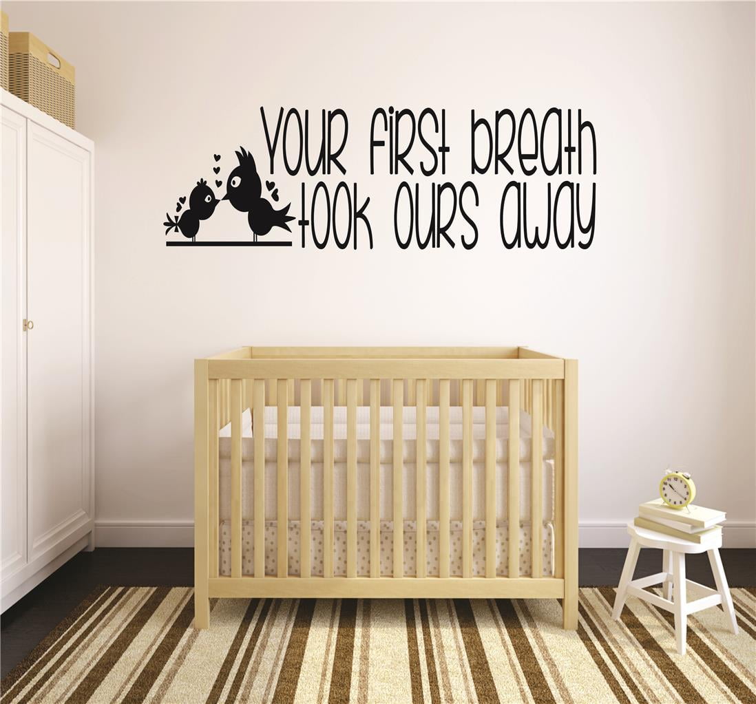 Family Your First Breath Took Ours Cute Quotes & Sayings Wall Decal ...