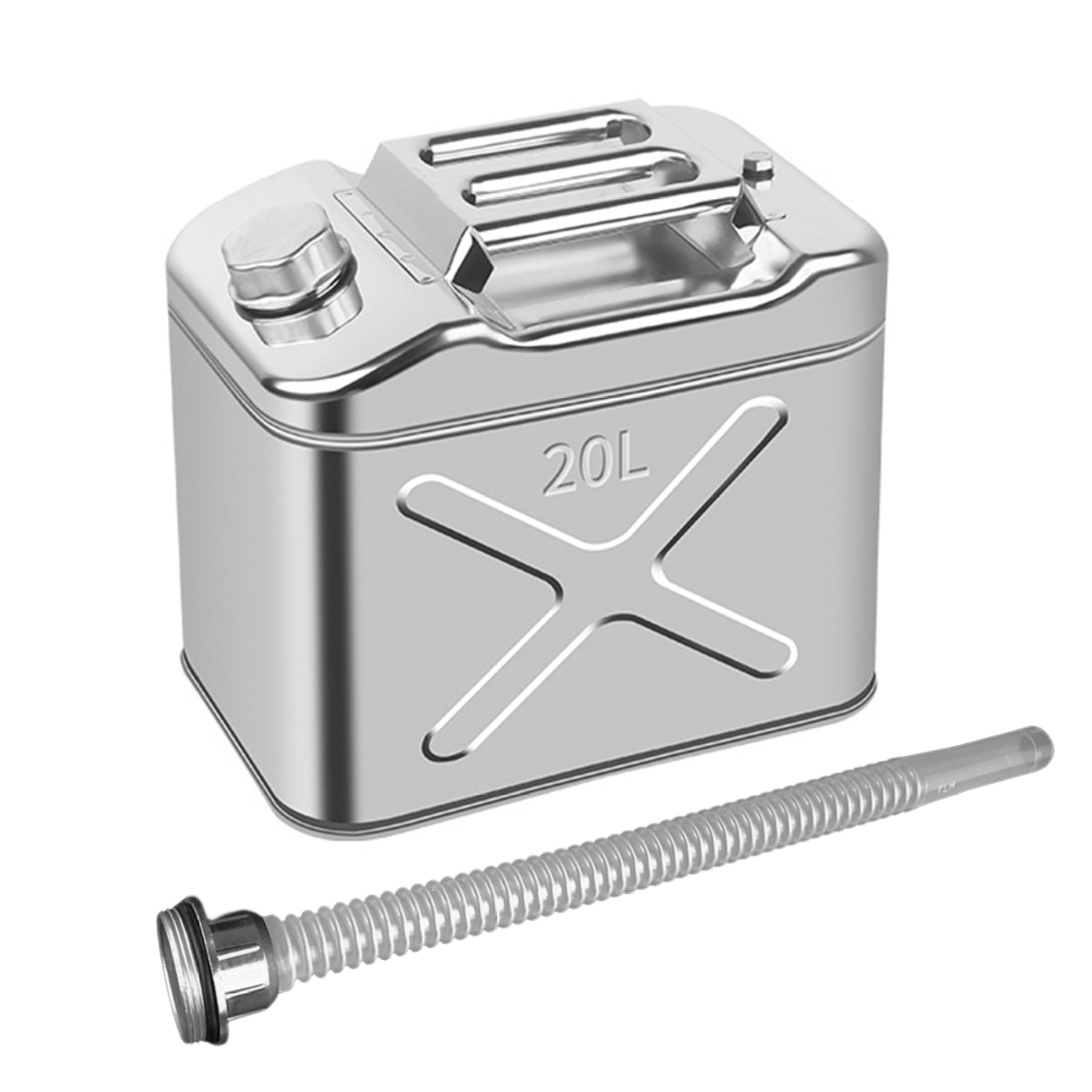 MoreChioce 304 Stainless Steel Jerry Can Car Canister Holder Storage ...